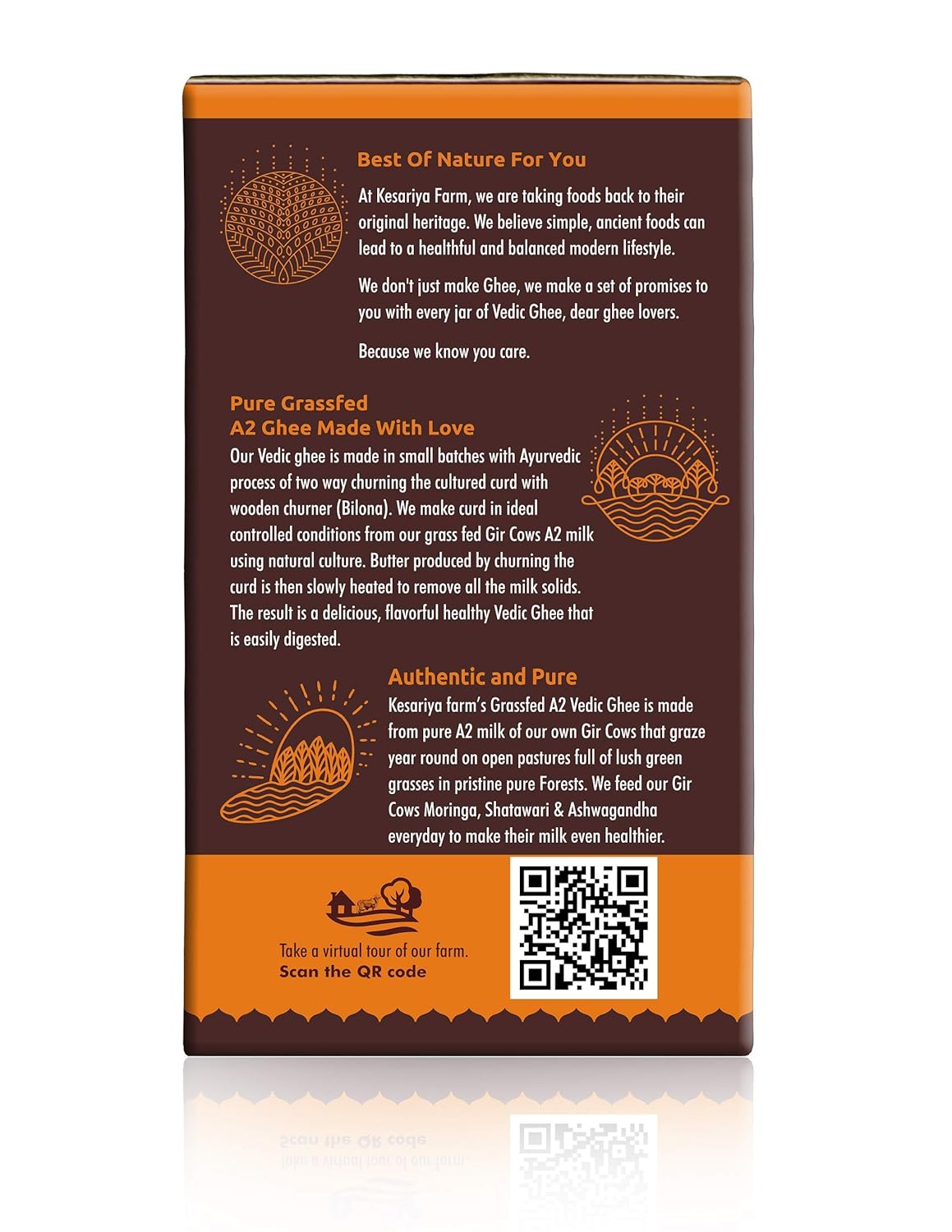 Vedic Ghee Premium A2 Gir Cow Cultured Desi Ghee from Kesariya Farm ...