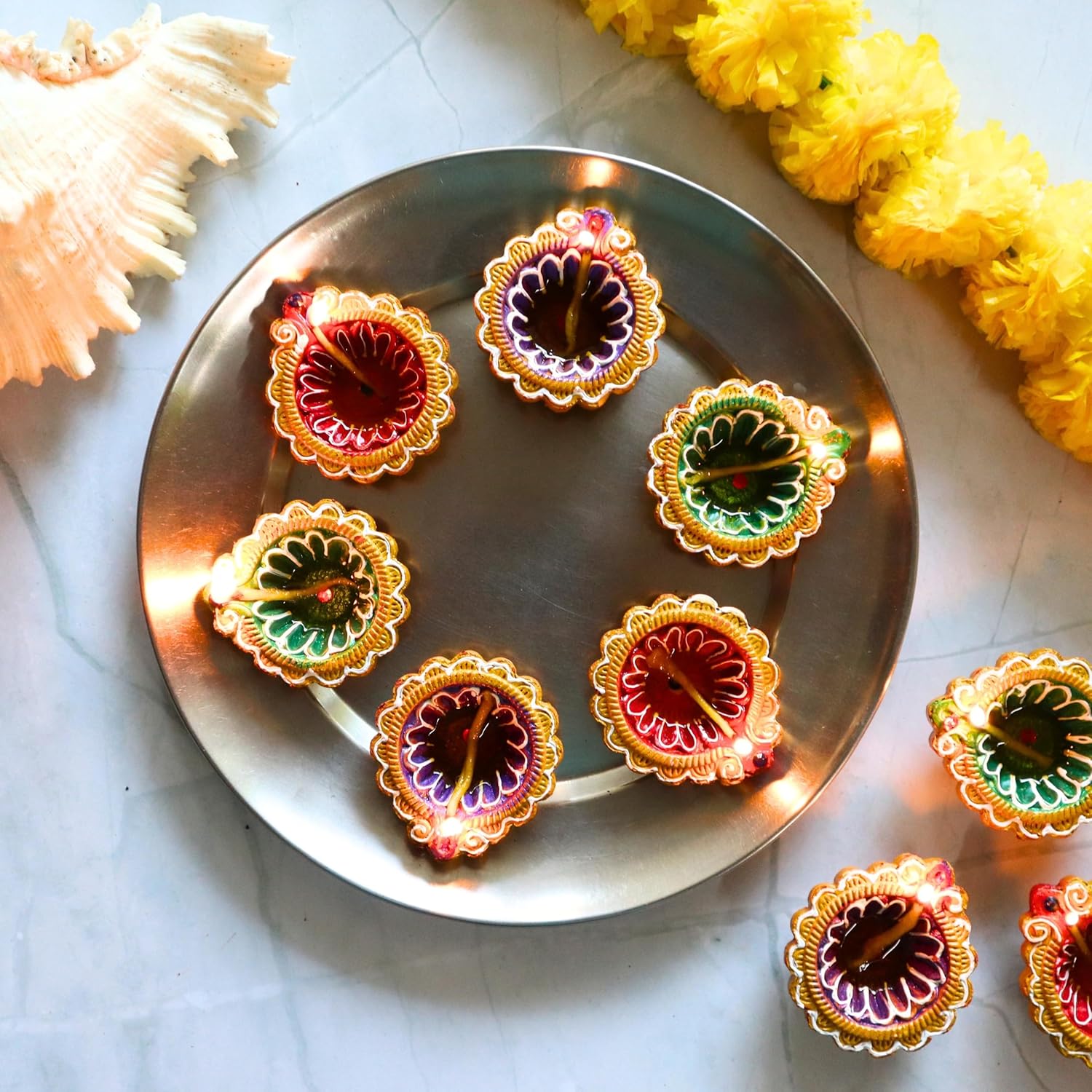 Indian Karigar Diwali Diya for Diwali Decoration Items for Home Decor 6 ...